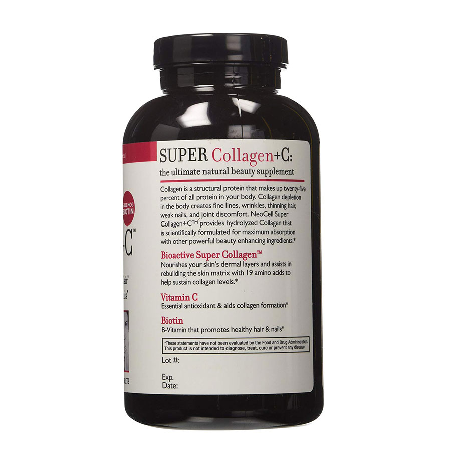Super Collagen C Biotin Type 1&3 360 viên Neocell của Mỹ